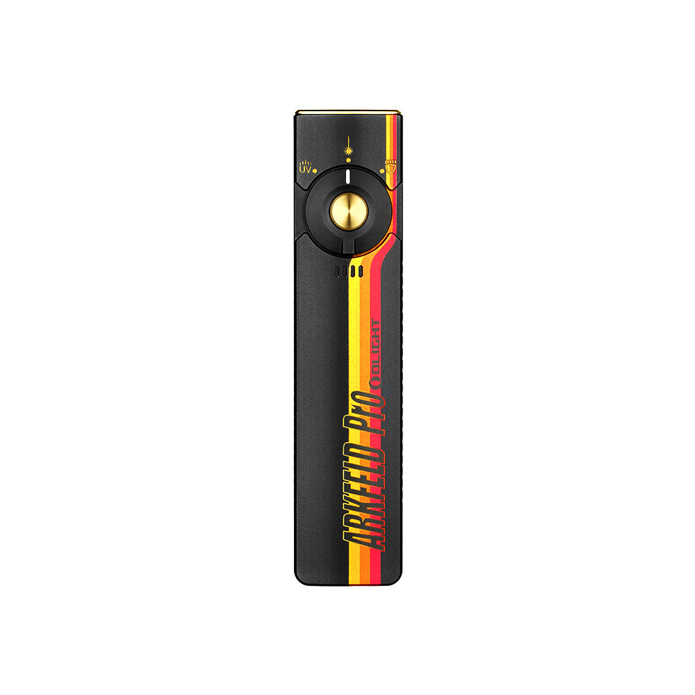 Arkfeld Pro Flat EDC Flashlight with LED Light, UV and Laser - Racing