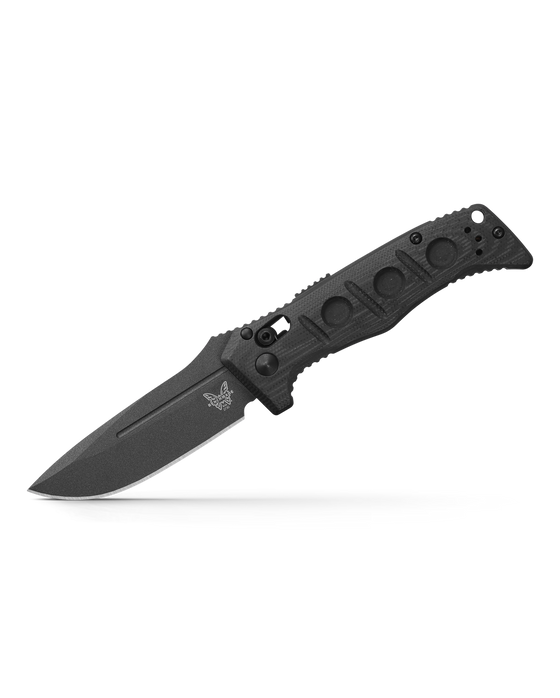 BENCHMADE MINI AUTO ADAMAS 2730GY-1 3.25" GRAY CPM-CRUWEAR BLACK G-10