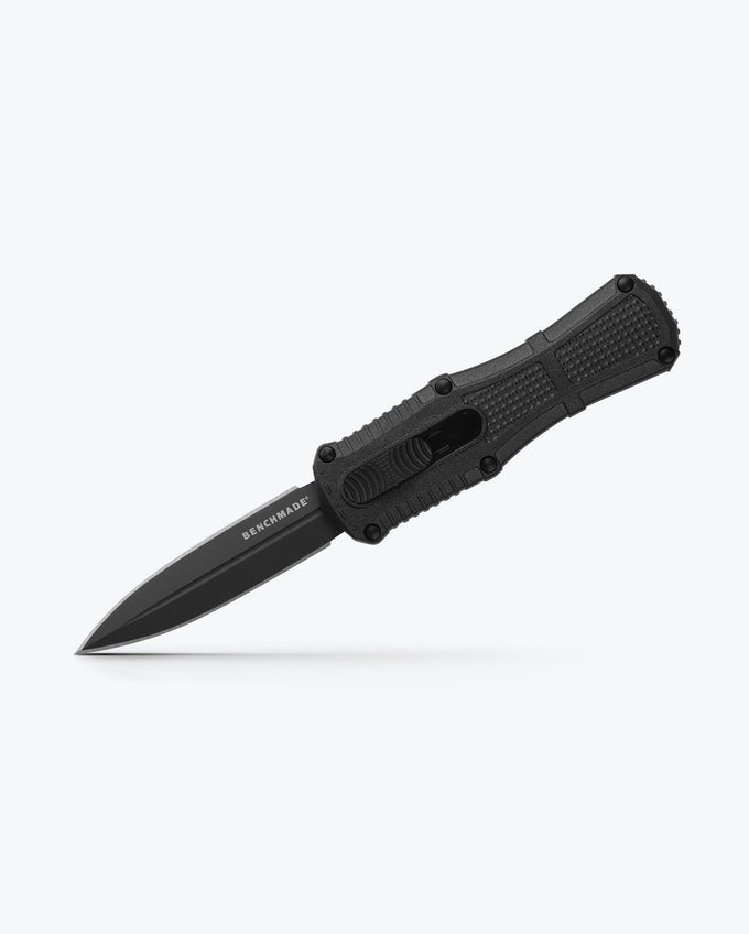 Benchmade Mini Claymore OTF 3.02" CPM-D2 Dagger Black Grivory Handles