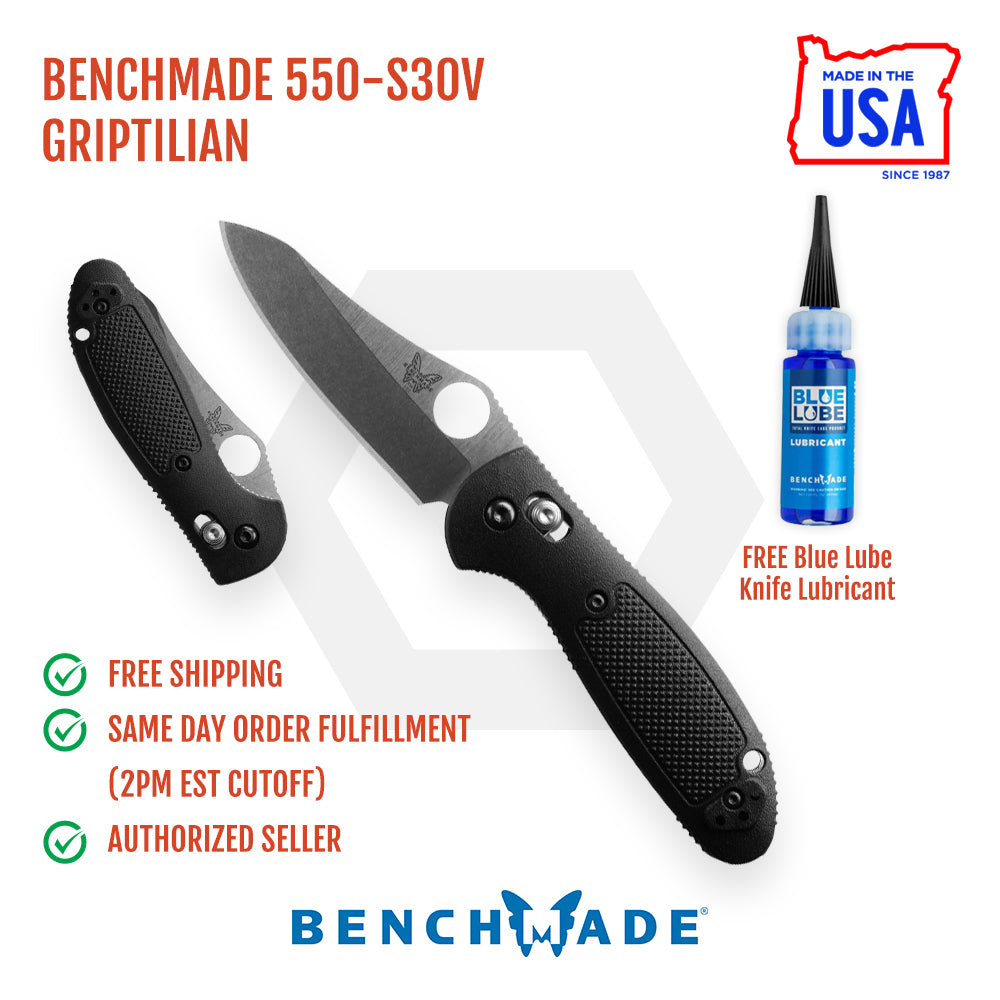 Benchmade 550-S30V Griptilian Folding Knife 3.45in S30V Steel Blade