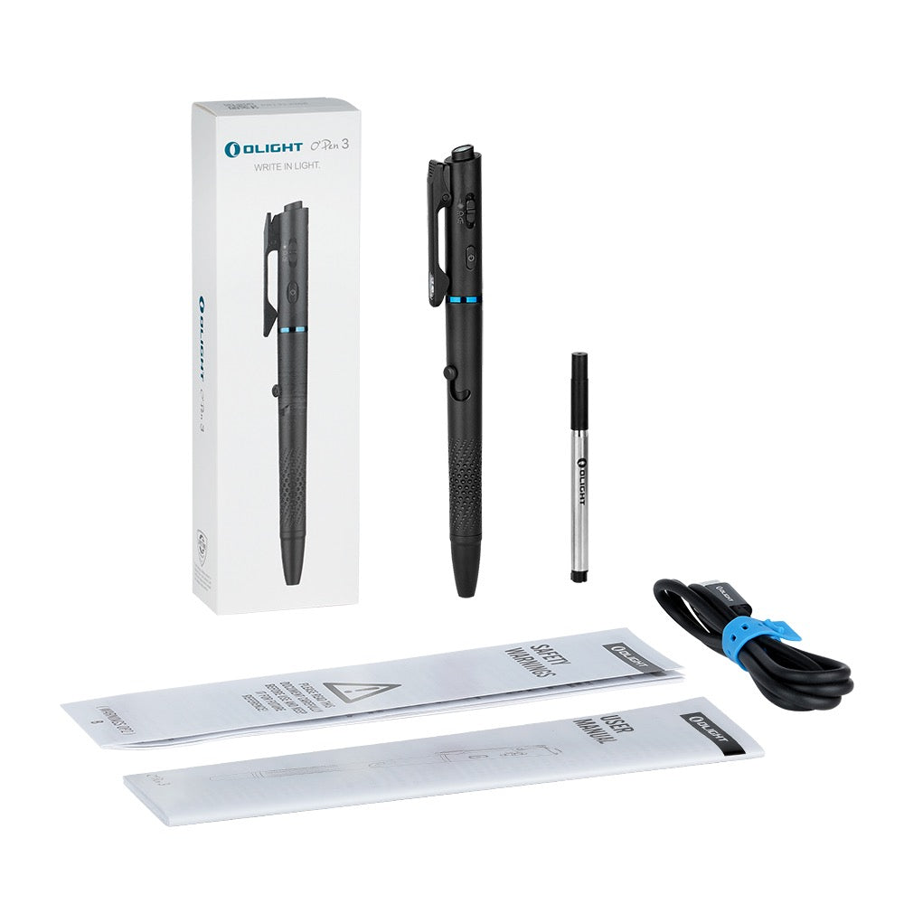 Olight O’Pen 3 Black 120 Lumen Pen Light with Green Laser