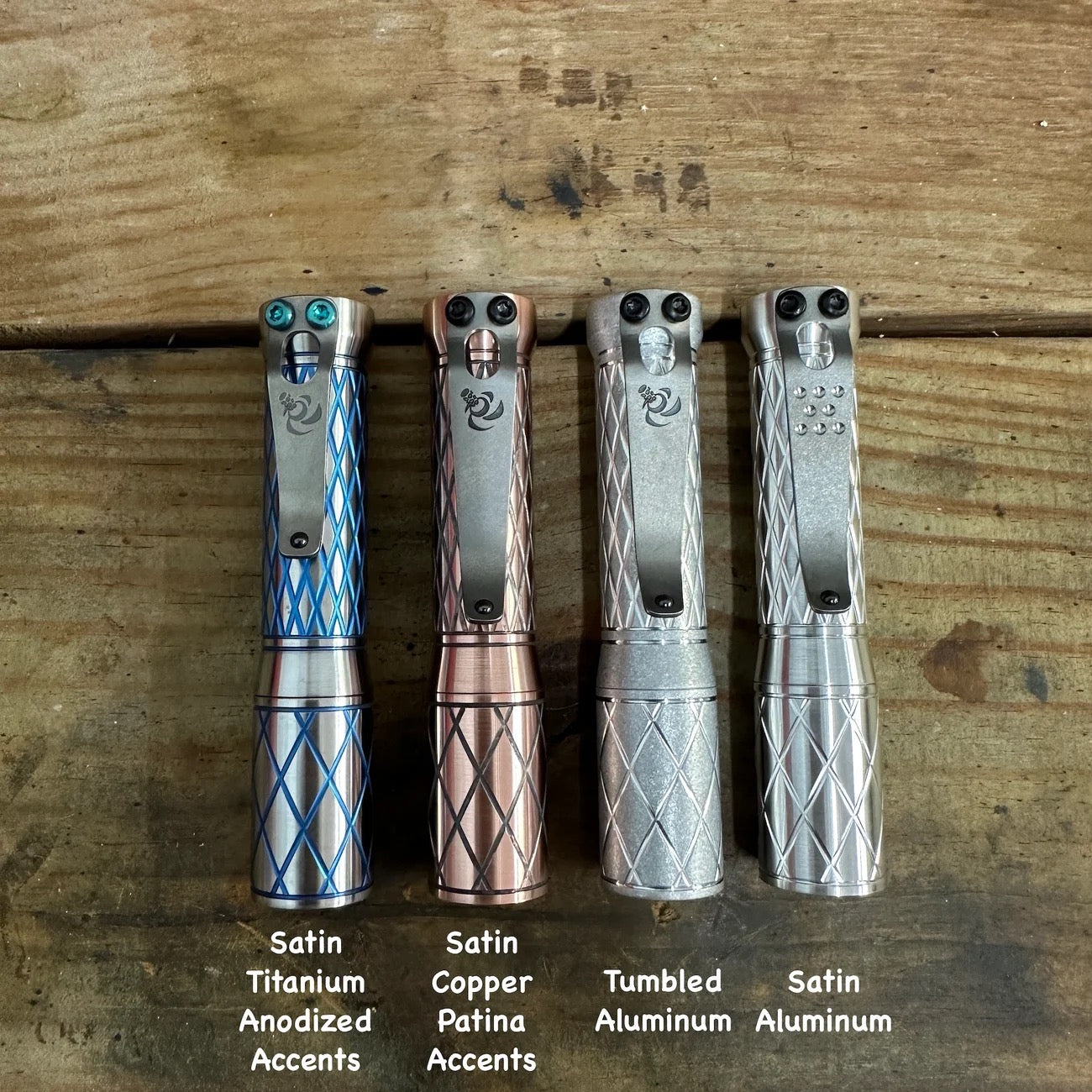 Dawson Machine Craft Diamond Slim Satin Aluminum Flashlight 14500 or A