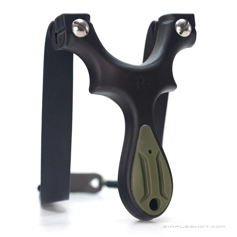 Simple-Shot Scout LT Classic Slingshot Kit (Black Frame/Green Scales)