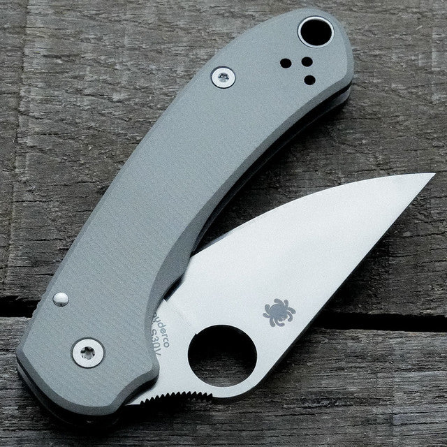AWT Spyderco Para 3 Skinny Scales – Sniper Grey Anodized Agent