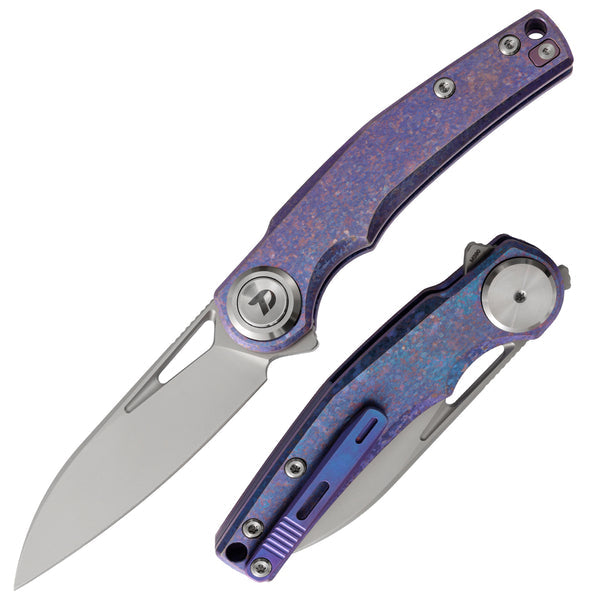 Dreamtech D4130TP M390 Pocket Knife – Titanium Handle, Button Lock