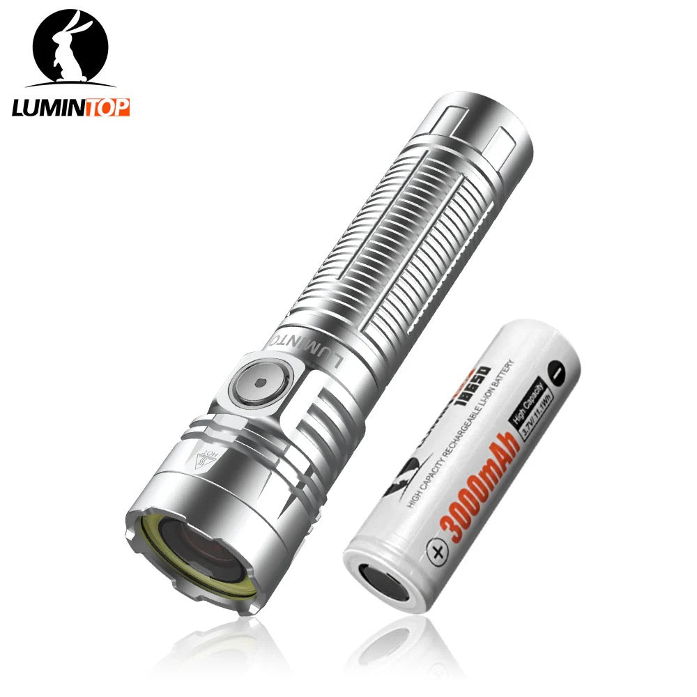 Lumintop W1 Multi-Light Silver – LED + LEP USB‑C Rechargeable Flashlight