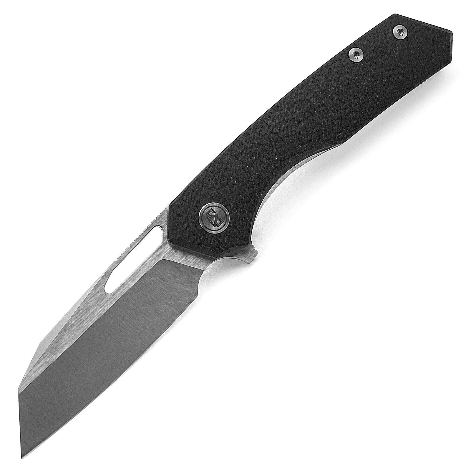 M Miguron Keryx Flipper Knife Black Micarta 3.25" Satin 14C28N Blade