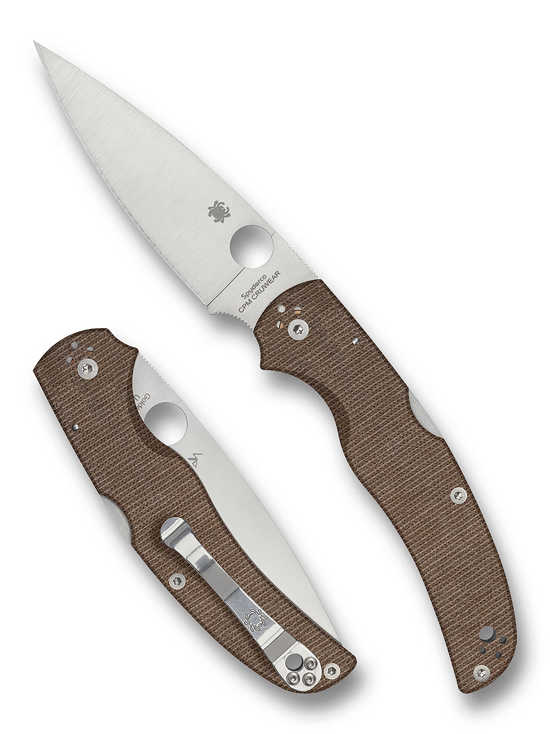 Spyderco Native Chief C244MPCW Cru-Wear Brown Micarta