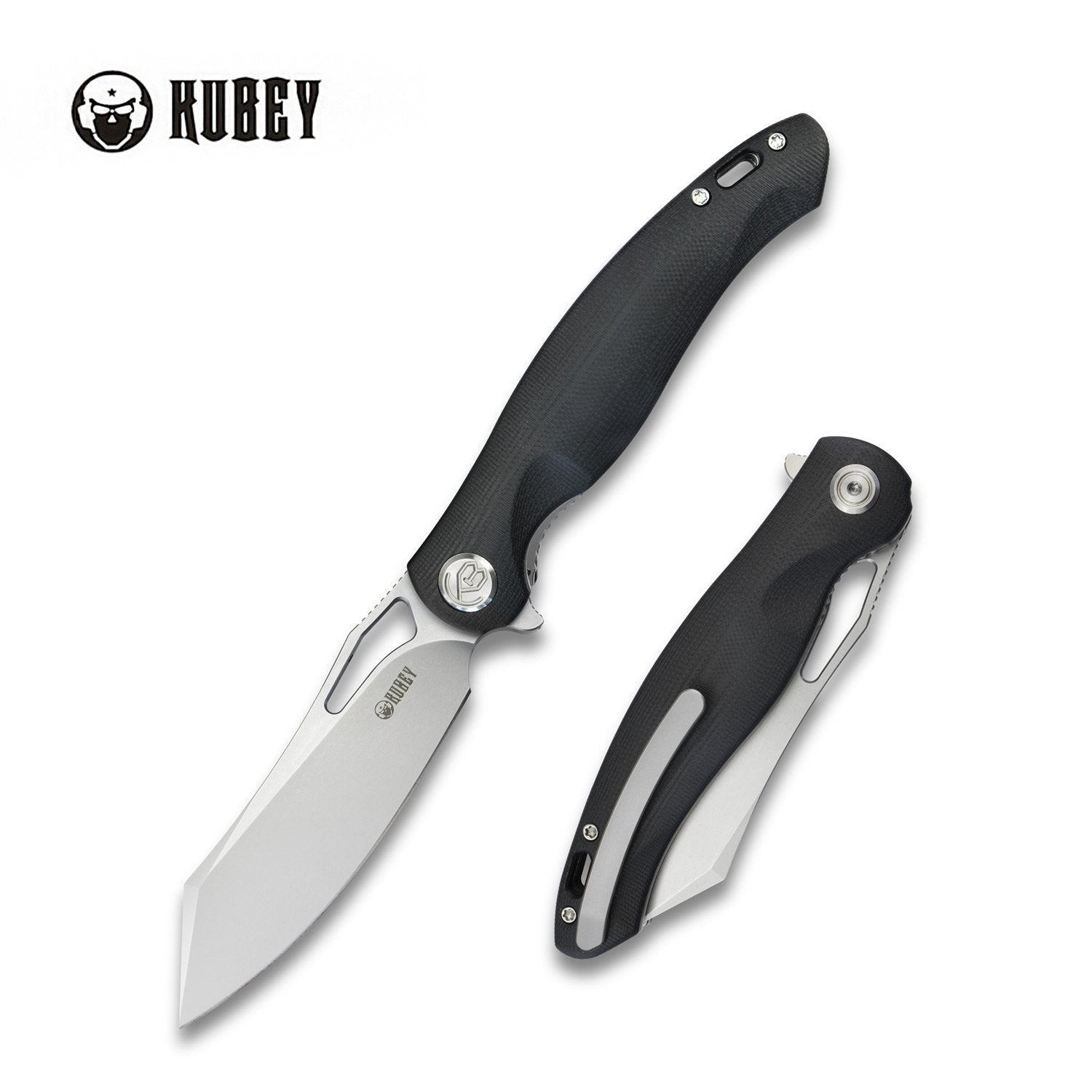 Kubey Knife Drake Liner Lock Folding Knife 3.7in Aus 10 Blade Black G1