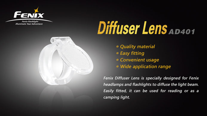 Fenix AD401 Flip-Up Light Diffuser for HP10, LD, PD, L & P Series