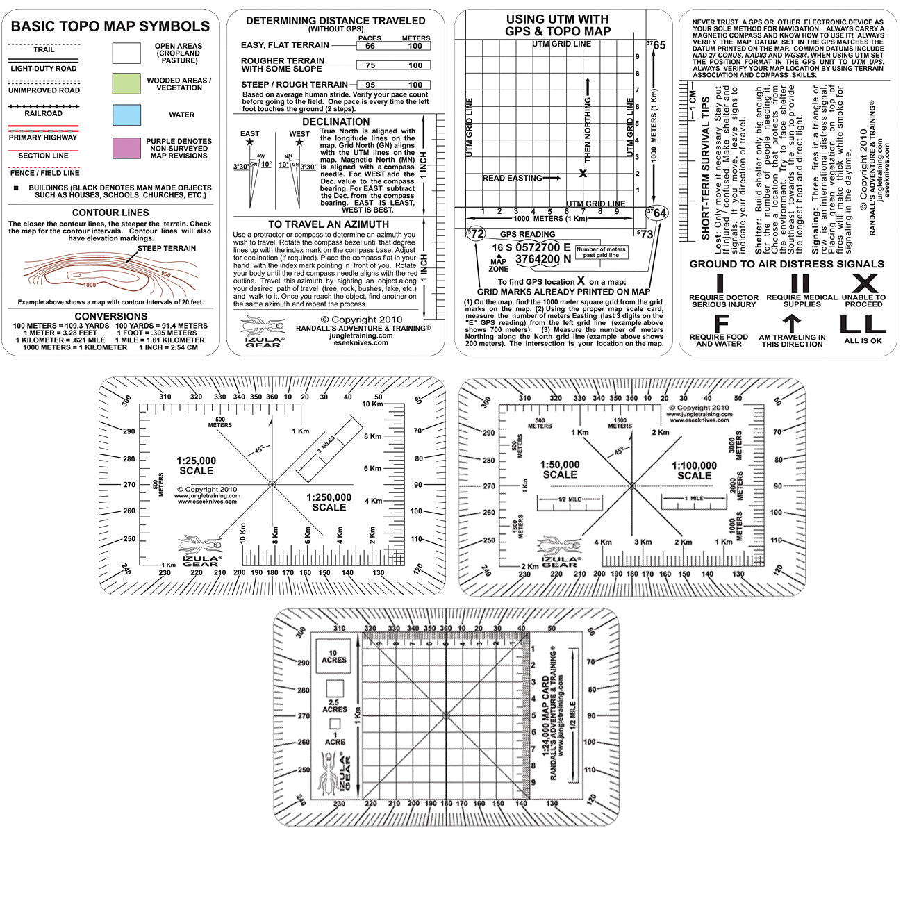 ESEE Izula Gear Navigation Card Set