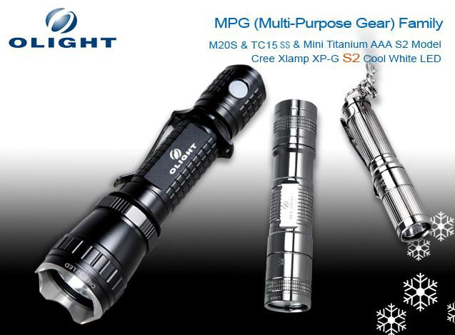 Olight MPG Holiday Set - M20S S2 - AAA Titanium - TC15 SS